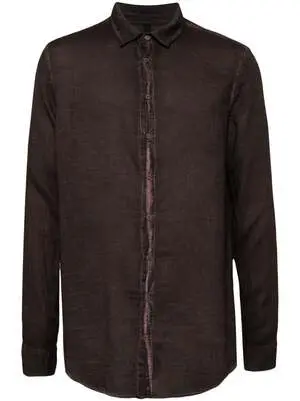 POÈME BOHÉMIEN Classic-collar Linen Shirt