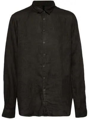 POÈME BOHÉMIEN Classic-collar Linen Shirt