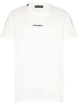 Dolce & Gabbana Logo-patch Cotton T-shirt - White