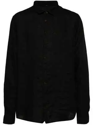 POÈME BOHÉMIEN Classic-collar Linen Shirt