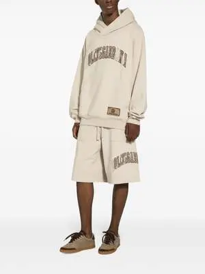 Dolce & Gabbana Logo-embroidered Cotton Track Shorts