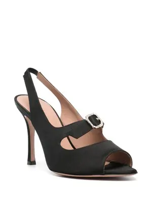MALONE SOULIERS Celeste Crystal-buckle Slingback Sandals