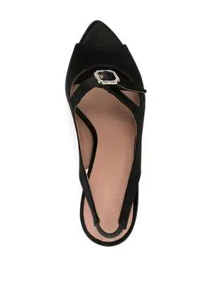 MALONE SOULIERS Celeste Crystal-buckle Slingback Sandals