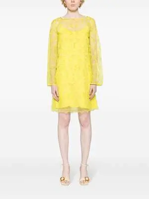 Max Mara Bracco Motif-embroidered Midi Dress