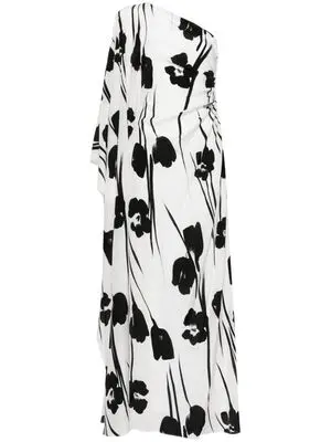 Max Mara Floral-print Maxi Dress - White