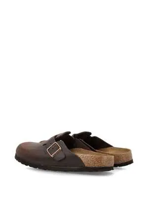 BIRKENSTOCK Buckle-fastening Leather Clogs - Brown