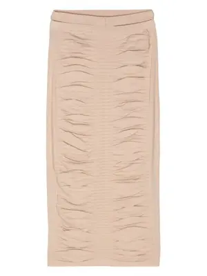 ANDREĀDAMO Xray Knit Midi Skirt