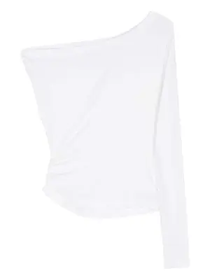 Norma Kamali Ruched One-sleeve Top