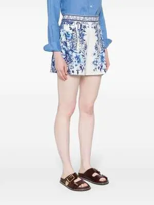 Camilla Glaze And Graze Linen Shorts - White