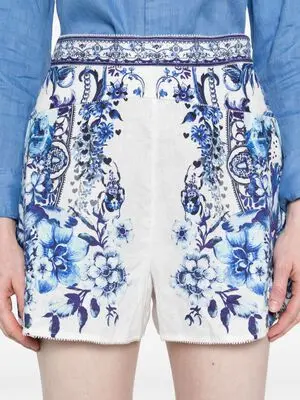 Camilla Glaze And Graze Linen Shorts - White