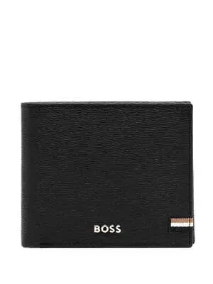 BOSS Logo-lettering Bi-fold Wallet - Black
