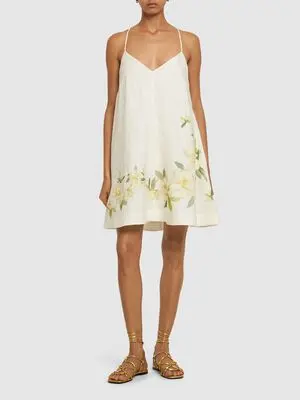 Zimmermann Harmony Swing Linen Mini Dress