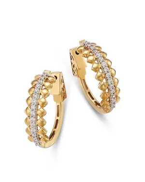 Bloomingdale'S Diamond Hoop Earrings, 0.50 Tcw - White/gold