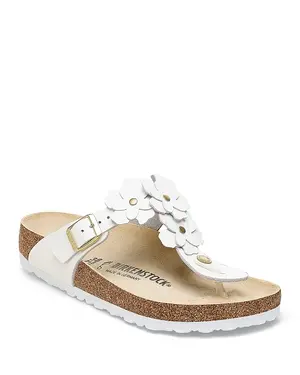 BIRKENSTOCK Gizeh Flowers Thong Sandals - White