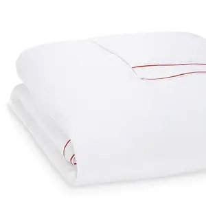 MATOUK Ansonia Percale Duvet Cover, King - Red