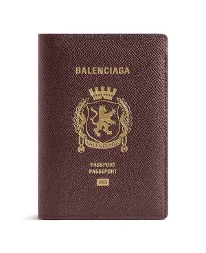 Balenciaga Passport Holder - Burgundy