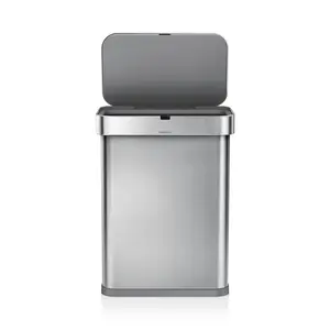 SIMPLEHUMAN 58 Liter Sensor Trash Can With Liner Pocket - No Color