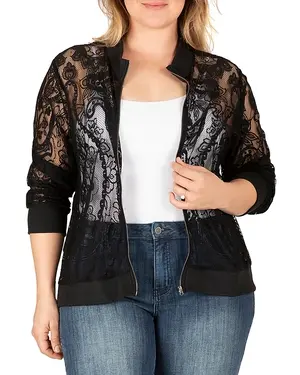 STANDARDS & PRACTICES Aria Lace Bomber Jacket