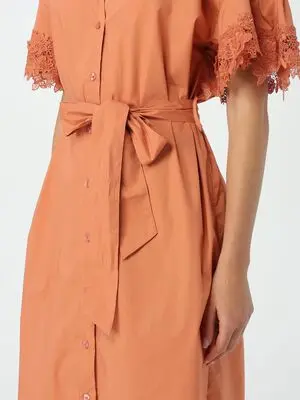 TWINSET Shirt Dress With Lace Detail