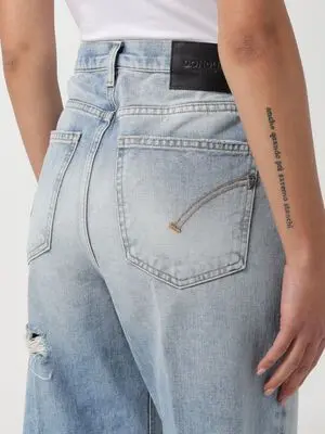 DONDUP Straight Leg Distressed Denim Pants - Blue