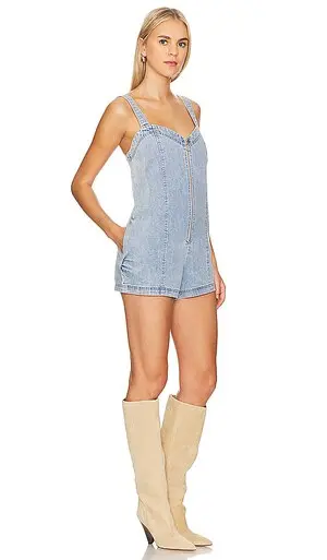 Show Me Your Mumu Mission Denim Romper - Lakeridge