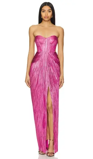 MARIA LUCIA HOHAN Caly Gown - Raspberry