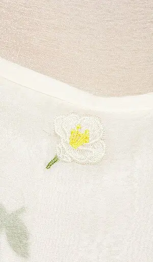 KIM SHUI Embroidered Chiffon Mini Dress