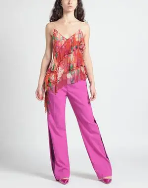 MSGM Top Fuchsia Viscose - Ivory