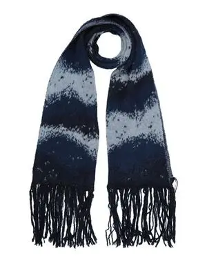 Isabel Benenato Scarf Deep Teal Mohair Wool, Polyamide, Wool - Navy