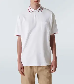 Gucci Web Cotton Piqué Polo Shirt
