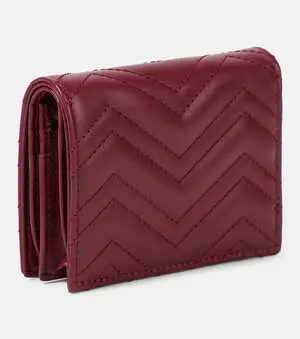 Gucci Gg Marmont Leather Wallet - Burgundy