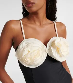 SAME Floral-appliqué High-rise Swimsuit