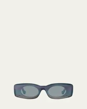 Loewe Loewe Rectangle Sunglasses Blko/blu