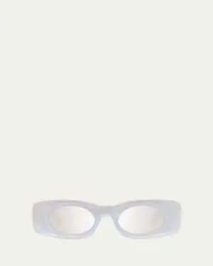 Loewe Loewe Rectangle Sunglasses Whto/smkmr