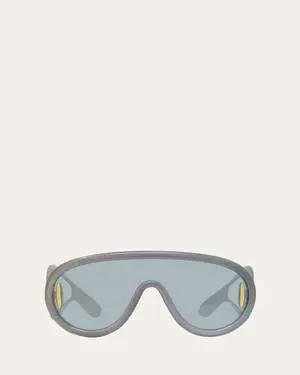 Loewe Loewe Anagram Injected Plastic Shield Aviator Sunglasses Blko/blu