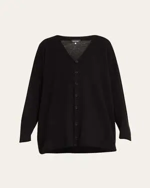 Eskandar A-line V-neck Cashmere Cardigan