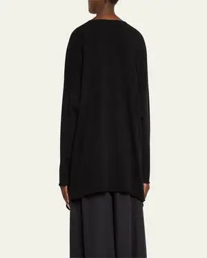 Eskandar A-line V-neck Cashmere Cardigan