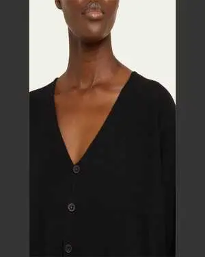 Eskandar A-line V-neck Cashmere Cardigan