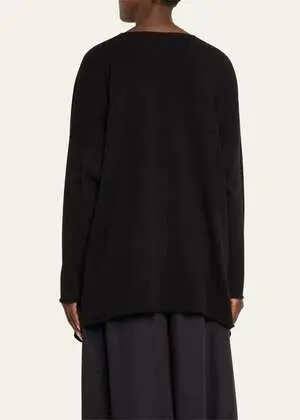 Eskandar A-line V-neck Cashmere Cardigan