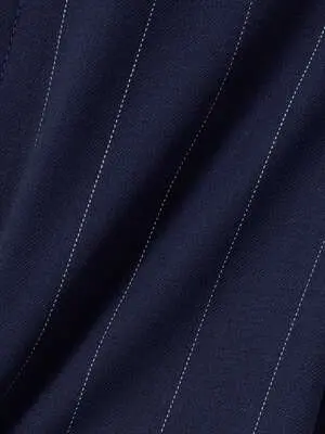 Ralph Lauren Cassidy Striped Wool-twill Pants - Navy