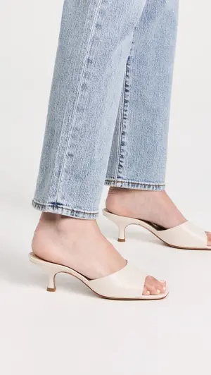 Schutz Dethalia Slide Heels - Pearl