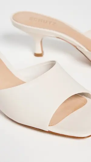 Schutz Dethalia Slide Heels - Pearl