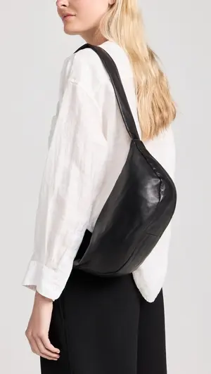 ST. AGNI Soft Crescent Lambskin Shoulder Bag