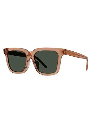 Givenchy Gv Day Rose Rectangular Sunglasses Transparent Rust Dark Green