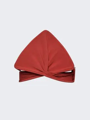 Christopher Esber Pierced Spear Knit Bustier - Red