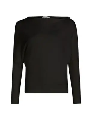 Simkhai Lavina Wool-blend Off-the-shoulder Sweater Black