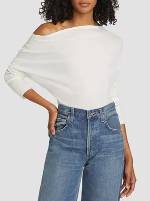 Simkhai Lavina Wool-blend Off-the-shoulder Sweater - Ivory