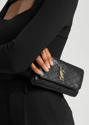 Saint Laurent Gaby Quilted Leather Wallet-on-chain