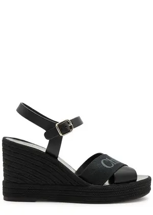 Chloé Piia 100 Leather Wedge Espadrilles