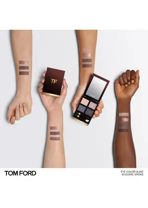 TOM FORD Eye Color Quad Crème, Iconic Smoke, Eyeshadow, Velvet-soft, Classic Smoky Eye, Purples And Browns - Ionic Smoke